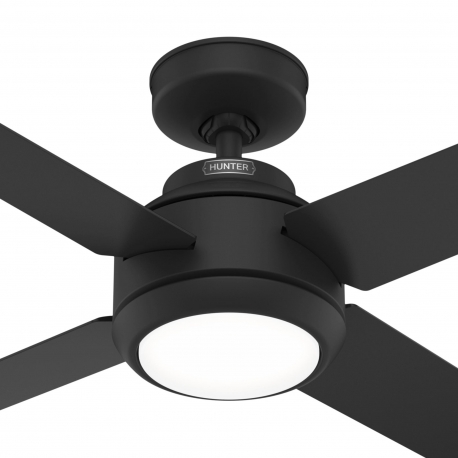 Greta Matt Black with DC motor and LED light by Hunter - Anemis